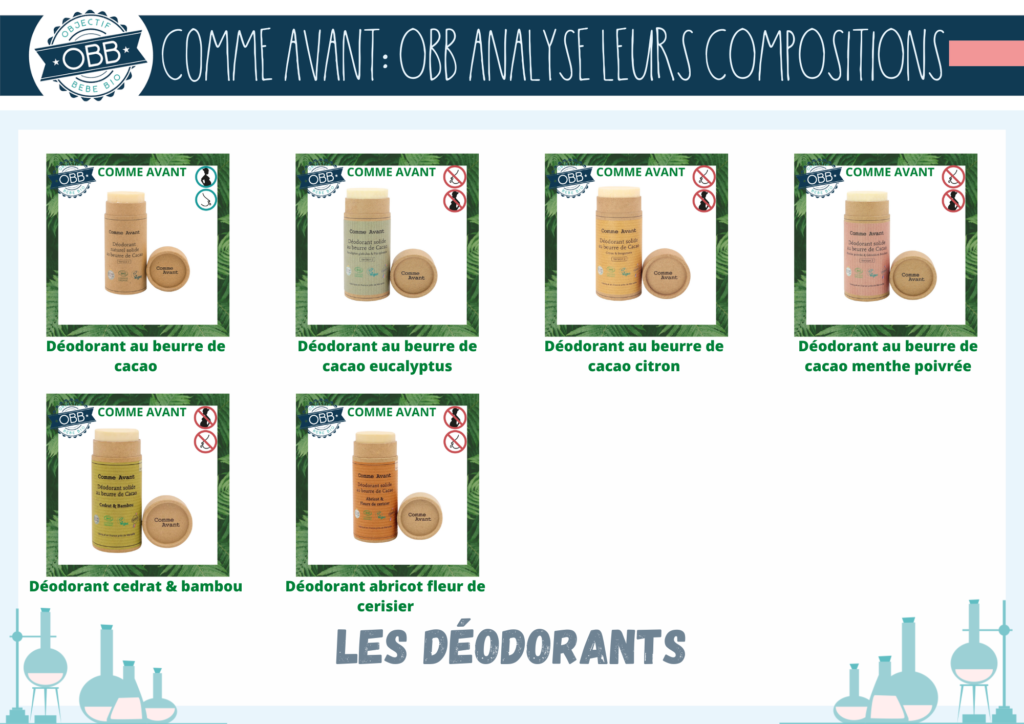 OBB analyse la composition des cosmétiques de Comme avant - Objectif ...